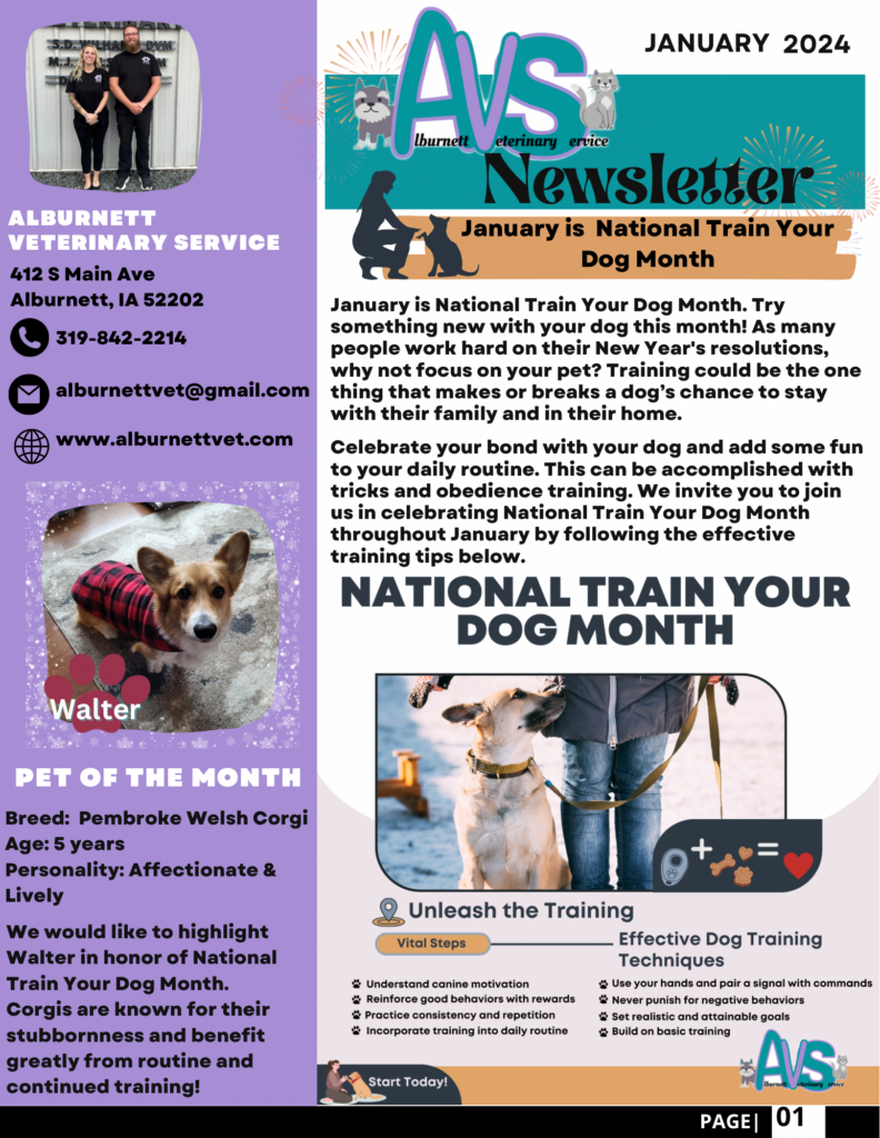 January 2024 Newsletter | Alburnett Veterinary Service